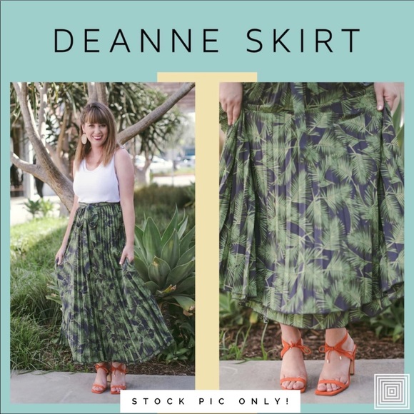 LuLaRoe | Skirts | Size L Deanne Ii Maxi Accordion Pleated Wrap Skirt | Poshmark